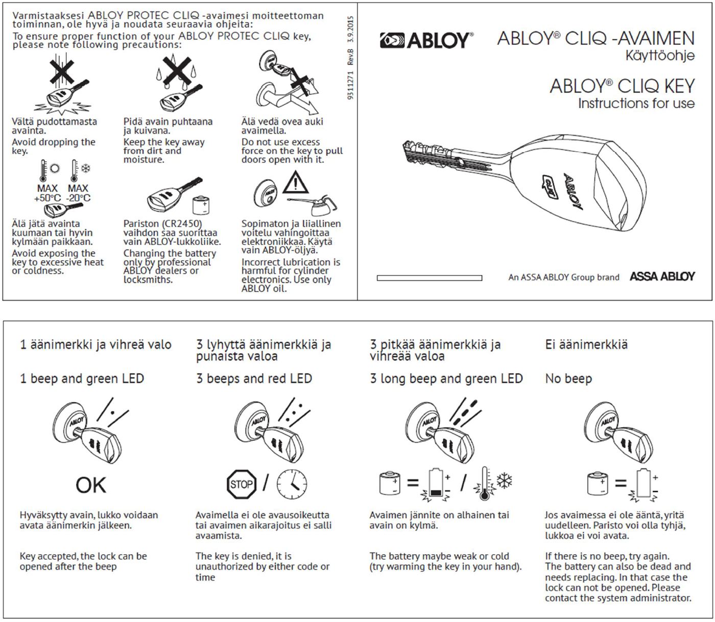 ABLOY PROTEC2 CLIQ Avaimet | OH2ABB